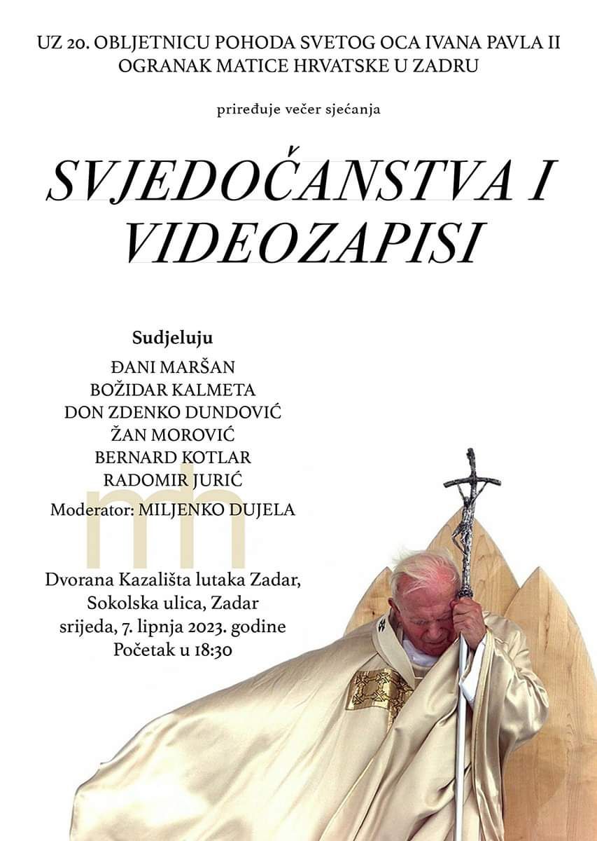 Na tribini o Ivanu Pavlu II. Kalmeta, Maršan, Dundović… – 057info