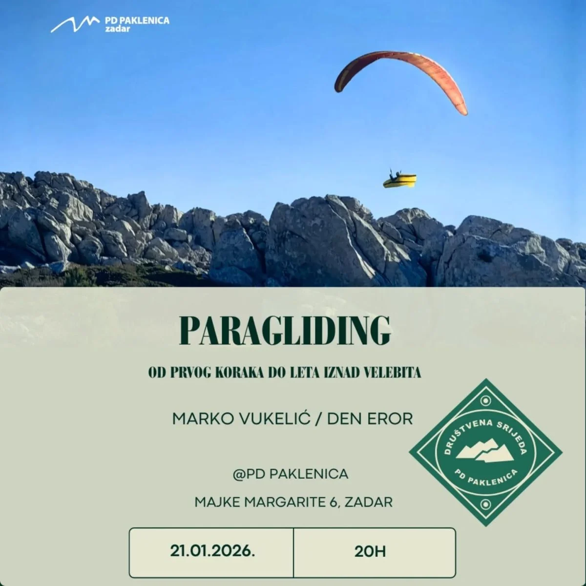 Marko Vukelić i Den Eror objasnit će što je paragliding – od prvog ...